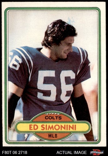 1980 Topps #369 Ed Simonini Colts Texas A&M 5 - EX | eBay