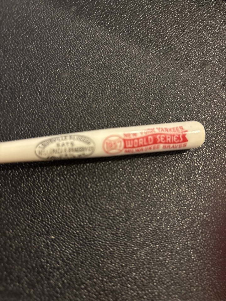 BASEBALL~1957 MILW BRAVES/NY YANKEES WORLD SERIES LOUISVILLE SLUGGER ...