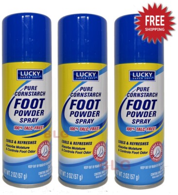 CORNSTARCH FOOT POWDER SPRAY Moisture Odor Control 2oz 100% TALC FREE ...