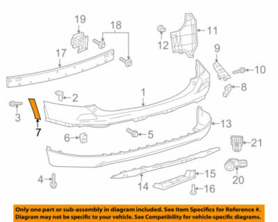 52162-42420 Toyota Extension, rear bumper side, lh 5216242420, New ...
