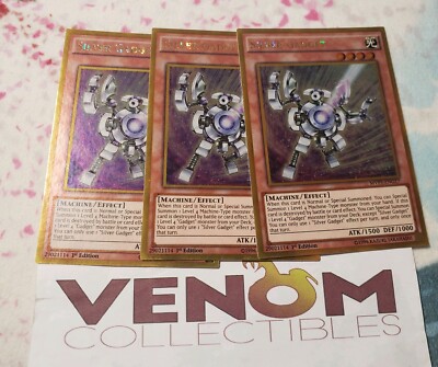 3x (M/NM) - Silver Gadget - MVP1-ENG17 - Gold Rare - 1st Edition YuGiOh ...