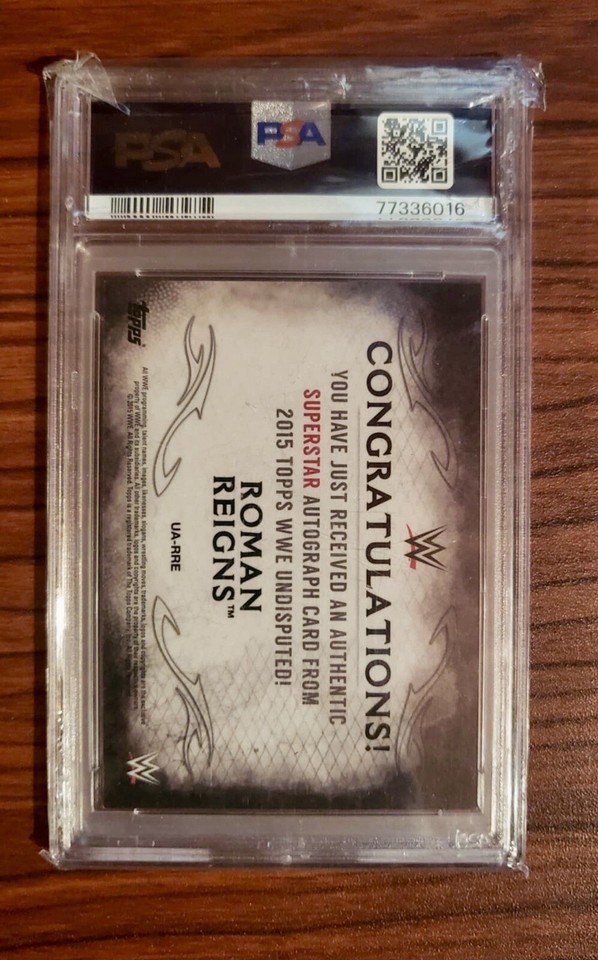 2015 Topps WWE Undisputed ROMAN REIGNS AUTO PSA 8 | eBay