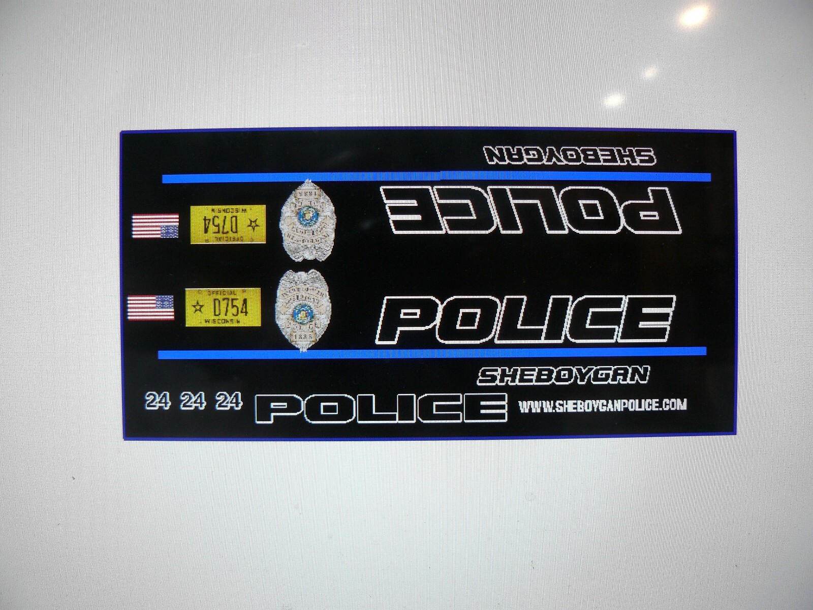 Sheboygan Wisconsin Police Vehicle Decals 1:24 | eBay