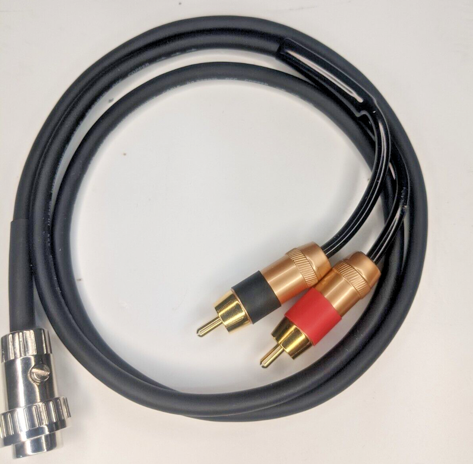 NAIM 5 PIN DIN TWIST LOCK TO PHONO GOLD PLATED RCA OFC INTERCONNECT ...