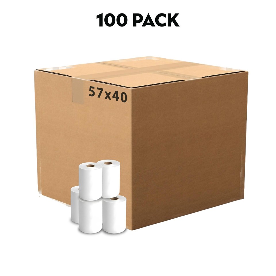Thermal Till Rolls 57x40 Cash Receipt Paper for Credit Card POS PDQ ...