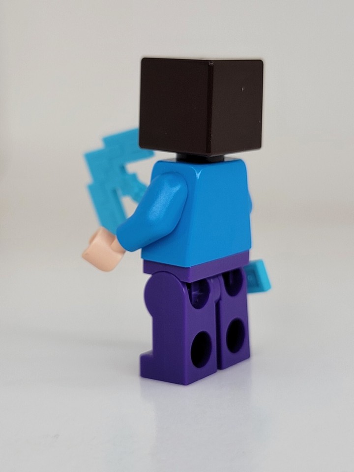 LEGO Minifigure Steve With Diamond Pickaxe min009 Minecraft c11 | eBay