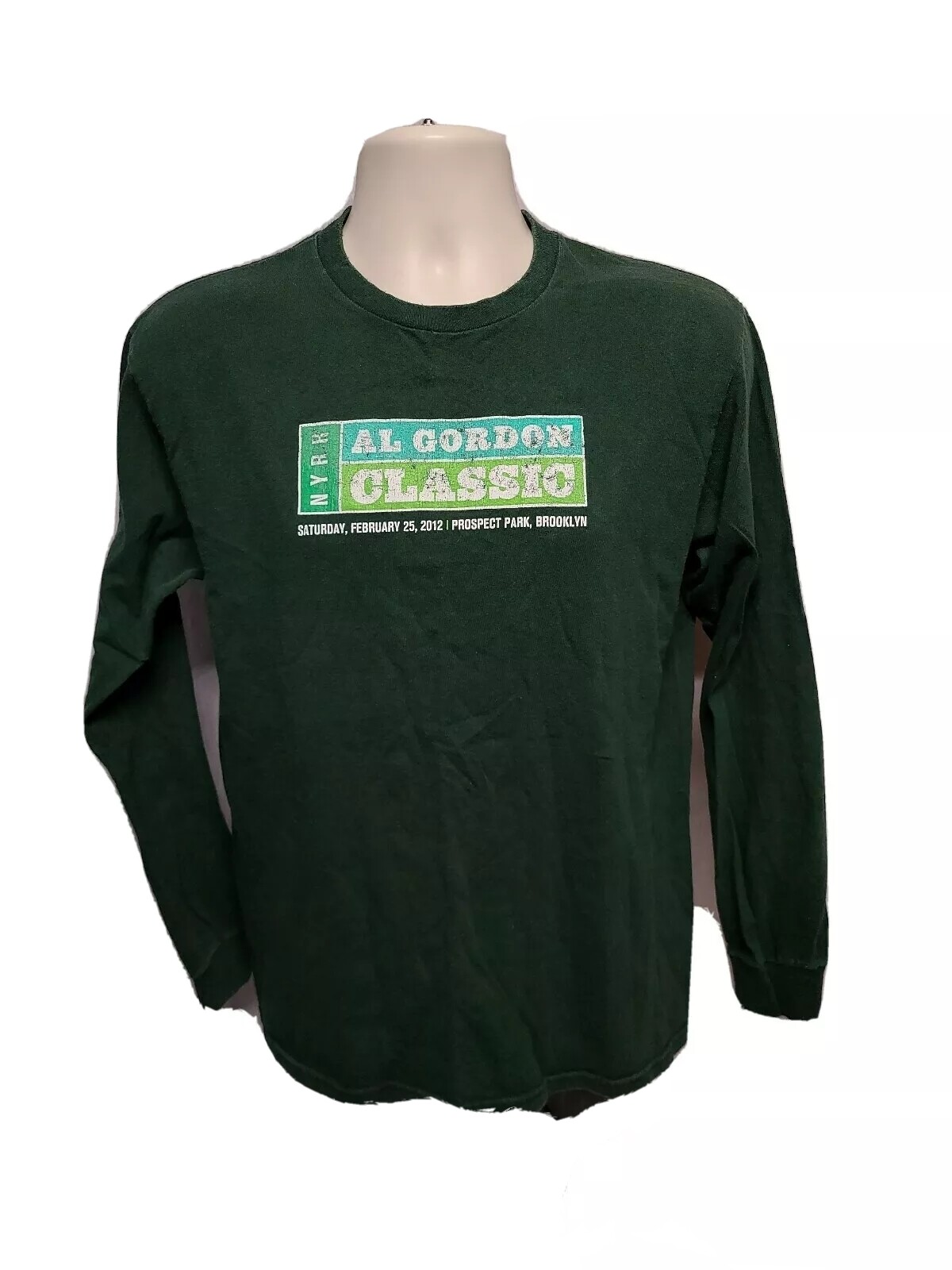 2012 NYRR Al Gordon Classic Adult Medium Green Long S… - Gem