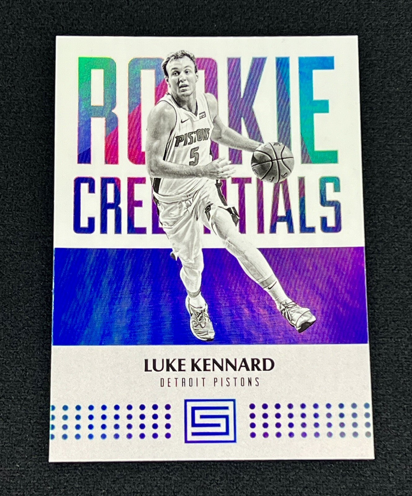 2017-18 Status Rookie Credentials Luke Kennard Pistons #3 NBA RC Insert ...