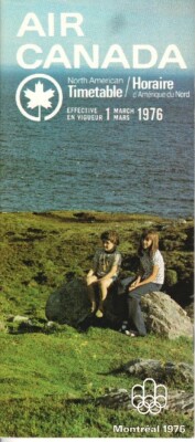 Air Canada timetable 1976/03/01 North American | eBay