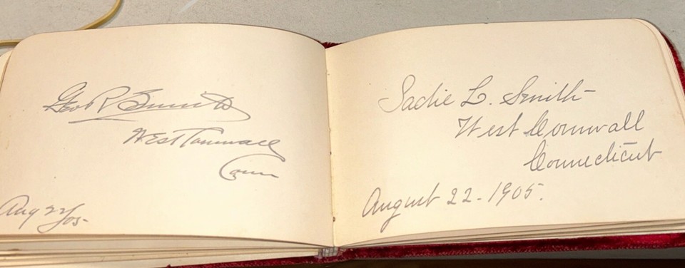2x Antique 1871 & 1899 Autograph Book Album Signatures, Poetry, Quotes ...