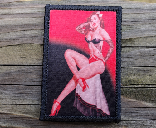 Vintage Pinup Girl Red Morale Patch Hook and Loop Army Sexy Custom Tactical 2A | eBay