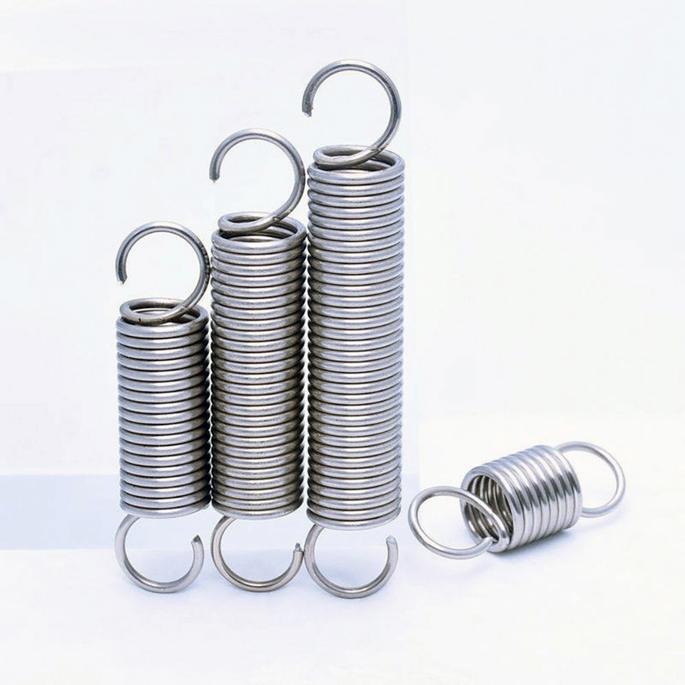 A2 Stainless Steel Open Hook Extension Tension Springs 2mm Wire Dia ...