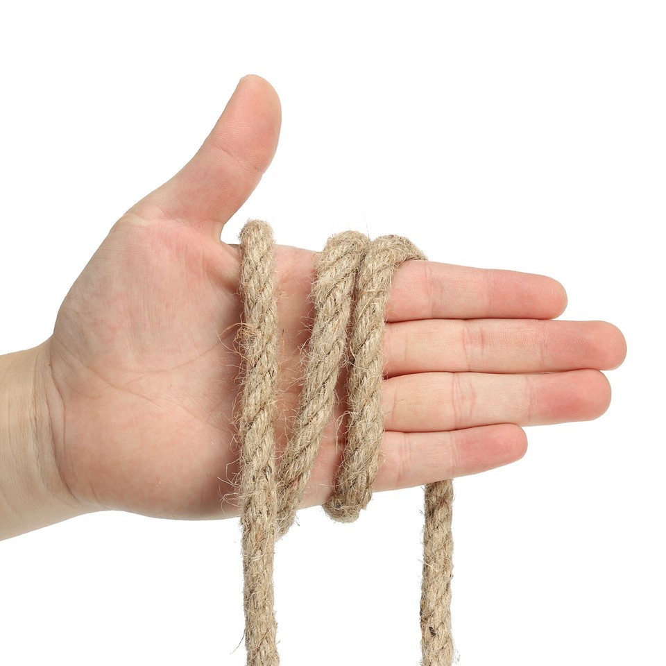 3/8 Inch 65.6 Feet Jute Rope Natural Manila Rope Thick Heavy Twine Rope ...