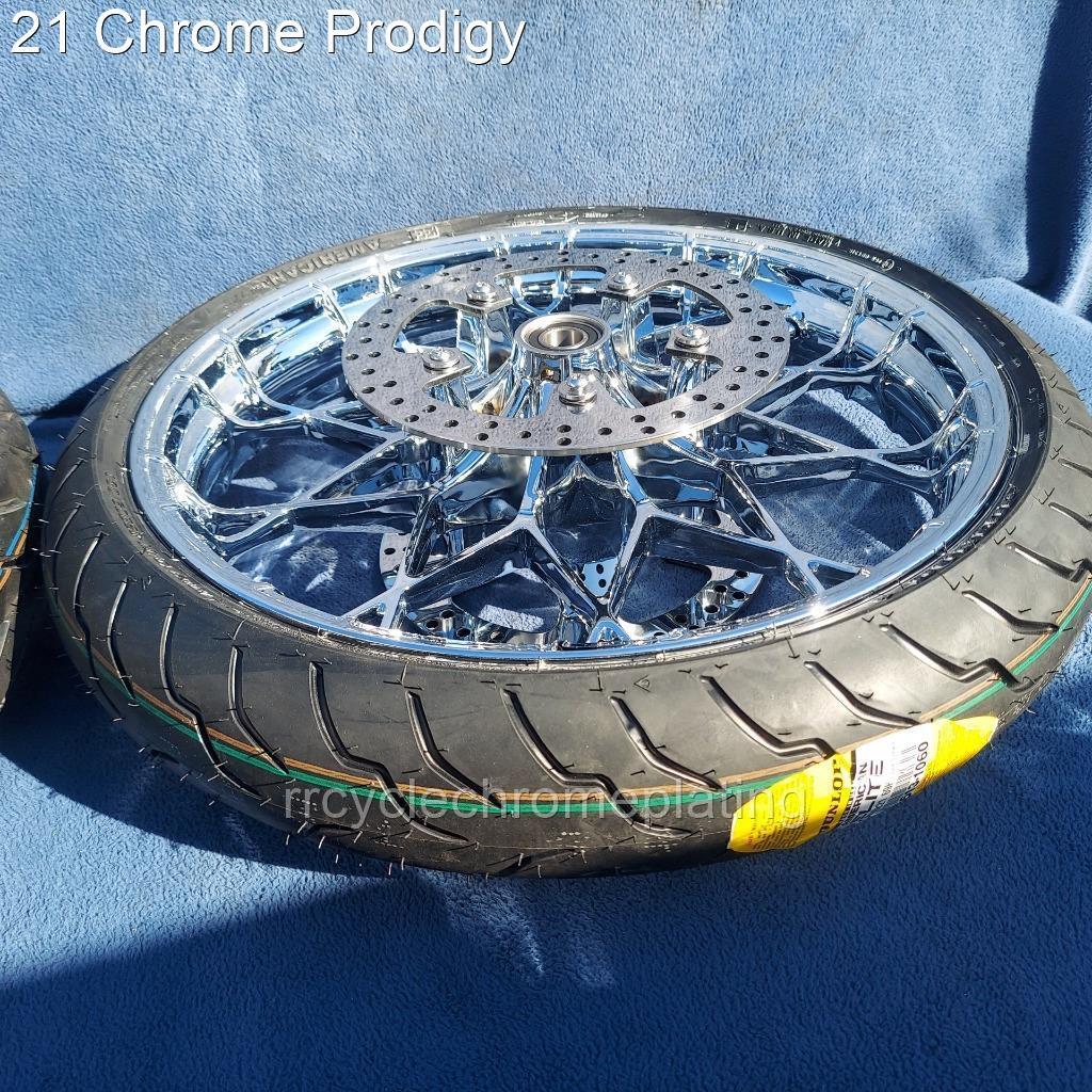 Harley 21" Chrome Prodigy Front Wheel Dunlop Tire Rotor 08-23 Road ...