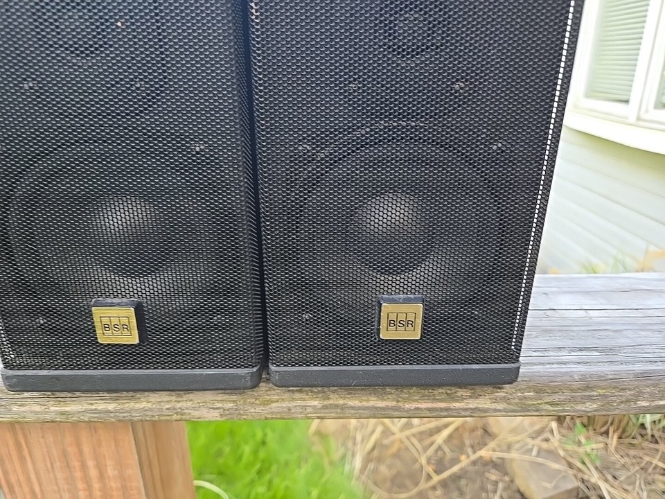 BSR Model 402 Bookshelf Speakers Pair 2 Way 40 Watts 8 Ohms Tested And ...