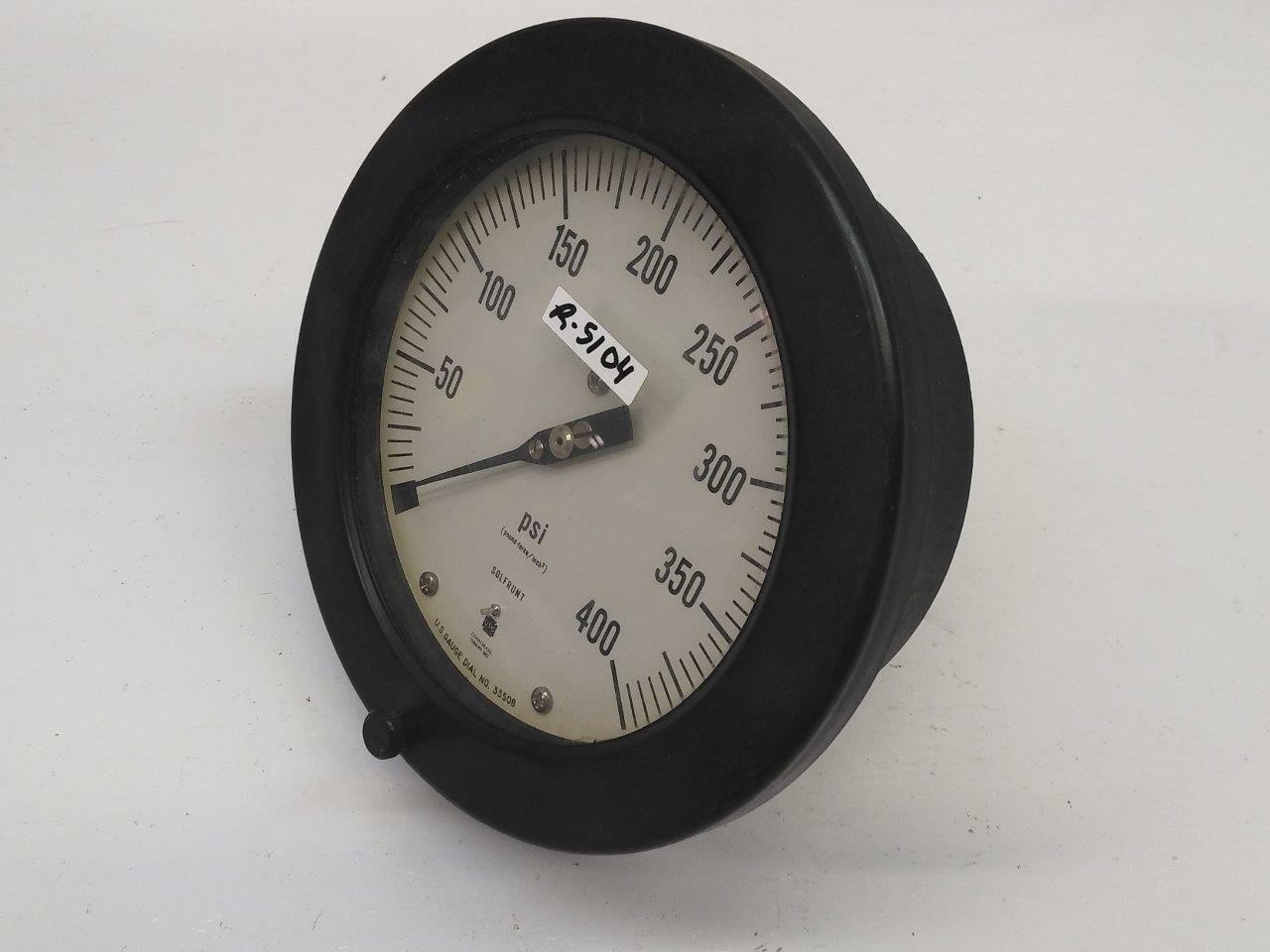 Ametek/USG 33508 0-400PSI 1/2"NPT Tube Offset 6"Brass Connector Bronze ...