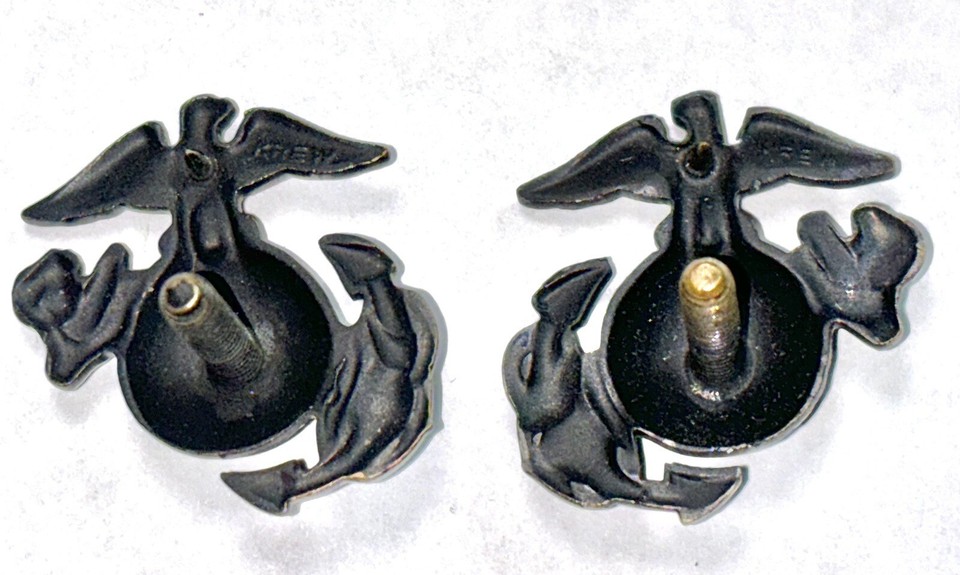 P1962 USMC Service Collar EGA Set Vietnam Era “Krew” Marked | eBay