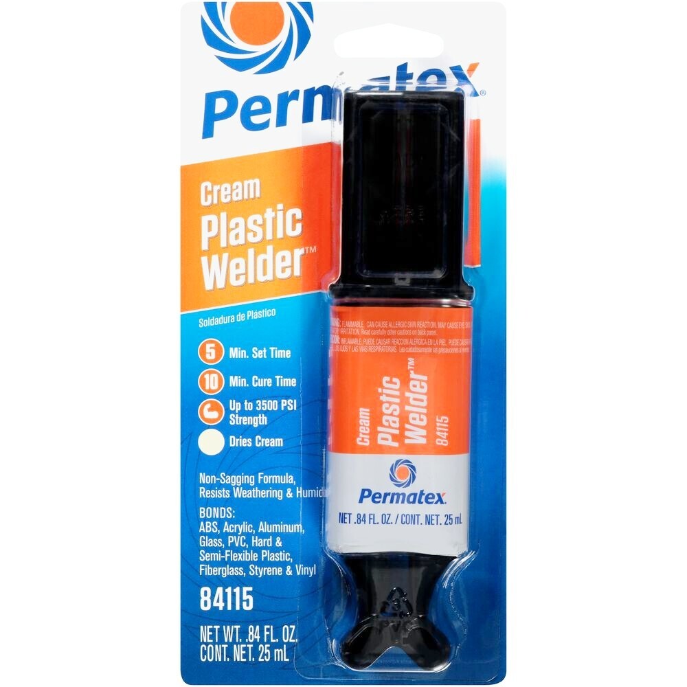 Permatex Plastic Welder Epoxy Adhesive Glue Weld 5 min Fast Set Cream ...