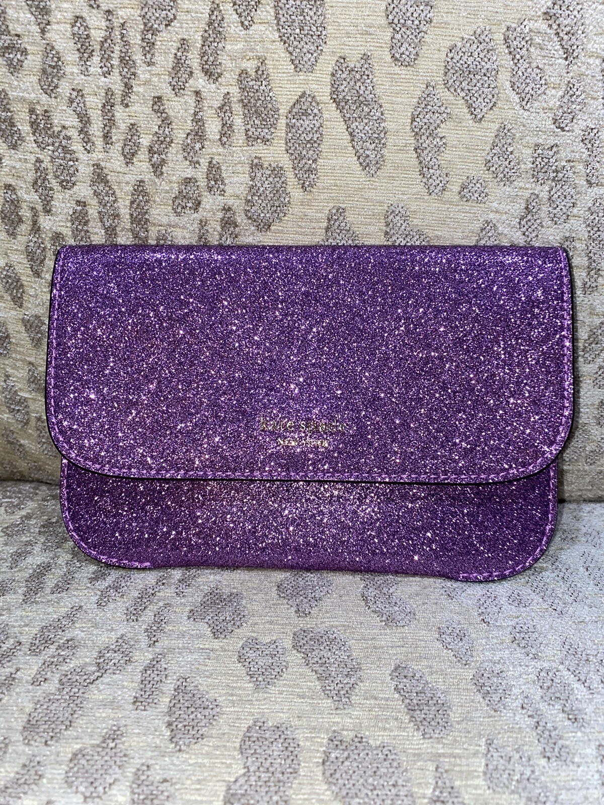 KATE SPADE Purple Glittery Shimmer Wallet Wristlet Clutch Bag Prom ...