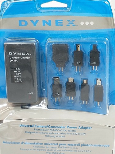 Dynex Universal AC/DC Charger Cameras Camcorders DX-UA 120/220V 3.3-9 ...
