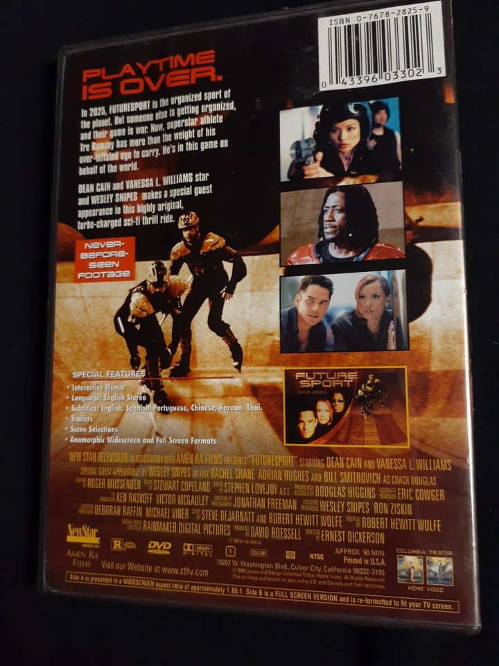 Future Sport DVD Dean Cain Vanessa Williams Wesley Snipes 43396033023| eBay