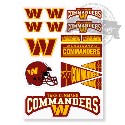 Washington Commanders NFL Football High Quality Printed Vinyl Decal ...