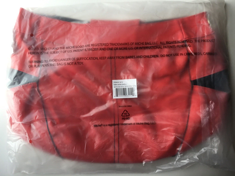 Miche Demi Shell Mimi Handbag purse red with black trim + bonus ...