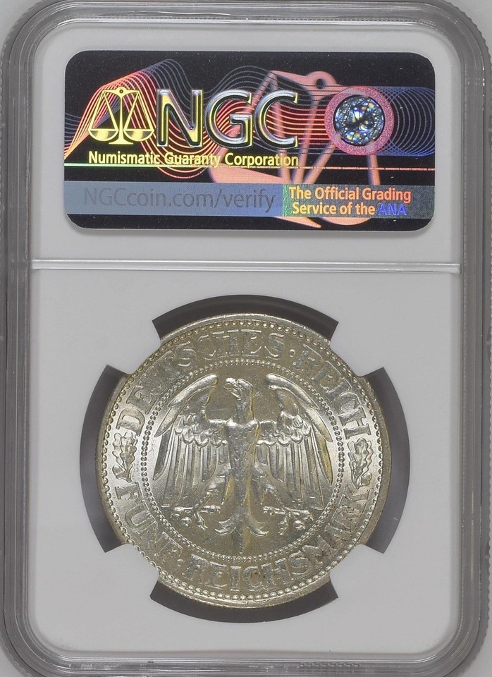 1931-F Germany Silver 5 Marks-Oak Tree-NGC MS 63- Blazing Luster | eBay