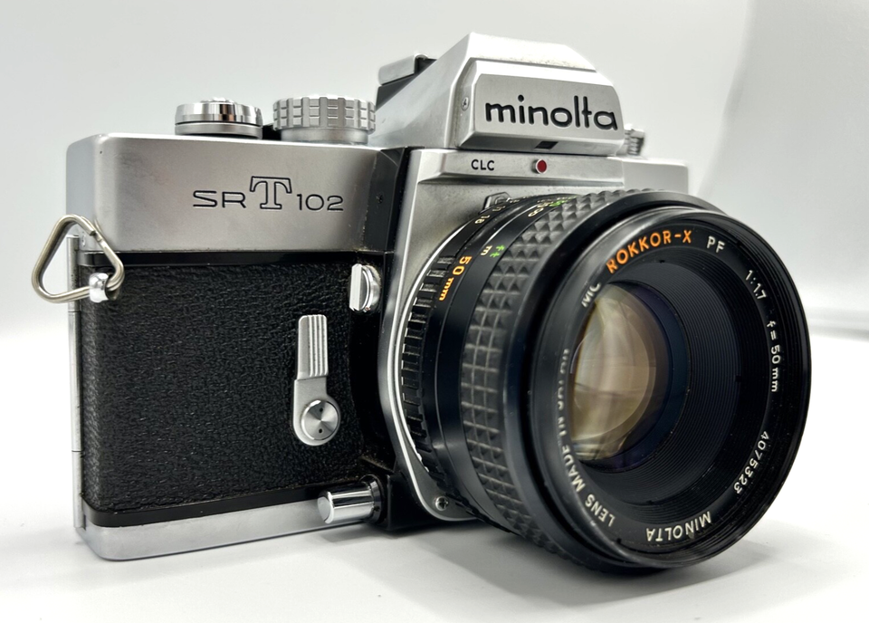 Minolta SRT 102 35mm SLR Camera with MC 50mm f/1.7 Lens UNTESTED | eBay