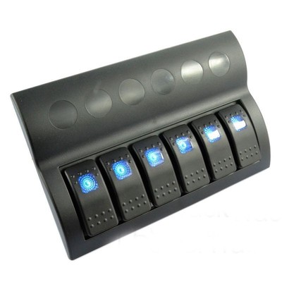 Pactrade Marine 6 Gang Boat Rocker Switch Panel Circuit Breaker LED ...