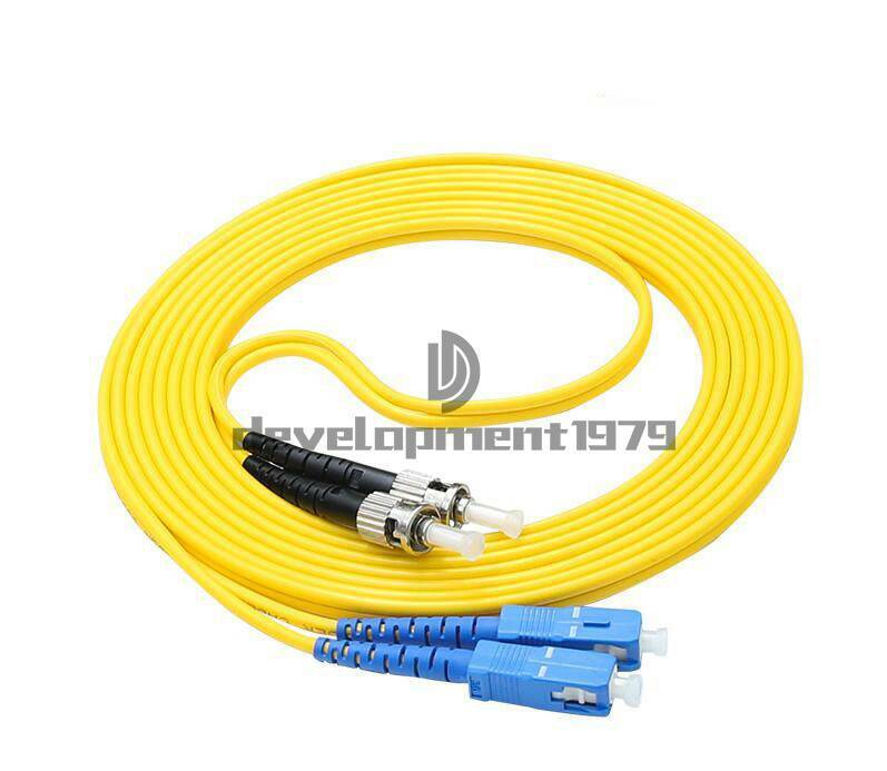 SC to ST Fiber Optic Patch Cord Jumper Cable Single Mode Duplex 9/125 ...