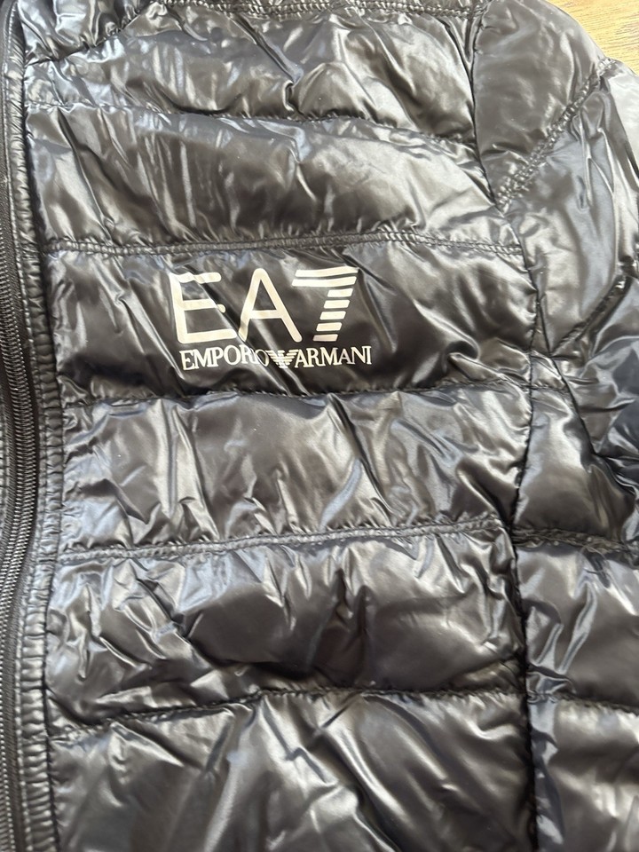 WOMENS EMPORIO ARMANI EA7 light weight Puffer Jacket Size X-Small | eBay UK