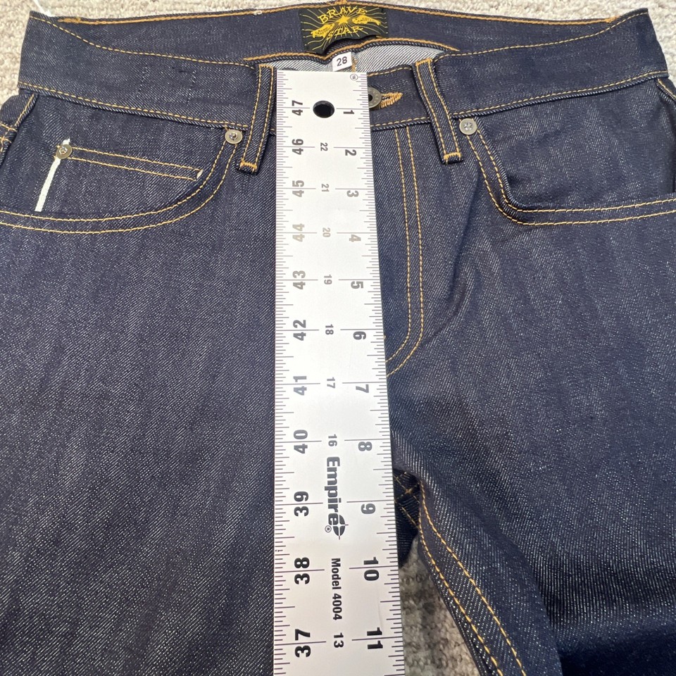 Brave Star Selvage Denim Men's 28X35 12oz Reg Taper Cone Mills Made in ...