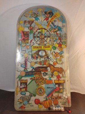 🔥Vintage 1950s Marx State Fair Bagatelle Tabletop Pinball Game 25" Long ...