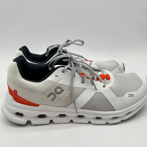 On Cloudrunner Mens Running Shoes Size 11 Undyed White Flame Orange | eBay