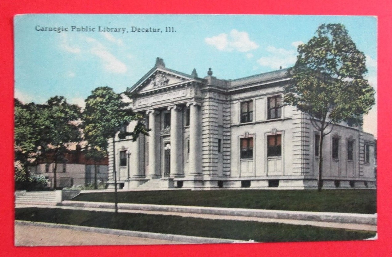 Public Library Decatur IL Posted DB Postcard | eBay