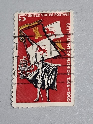 Vtg 1965 US Postage Stamp Settlement Of Florida 1565-1965 5c Used ...