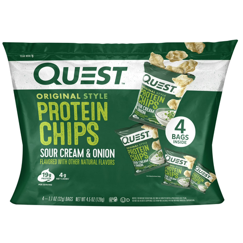 Quest Original Style Protein Chips, Sour Cream & Onion Flavor, Gluten ...