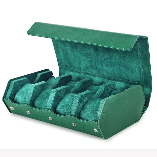 Exquisite Leather Watch Display Case Watches Roll Box Storage Organizer ...