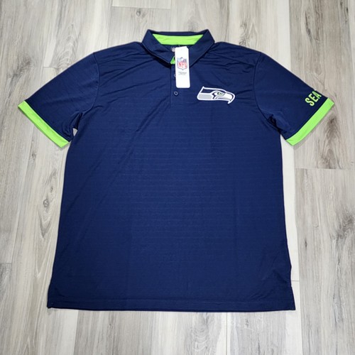 Seattle Seahawks Polo Men's XL Navy Short Sleeve New | eBay