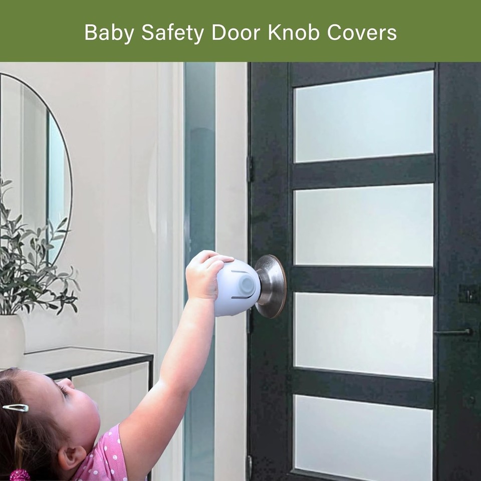 Door Knob Child Proof Cover Safety Locks for Doors Toddler KidProof 1 ...
