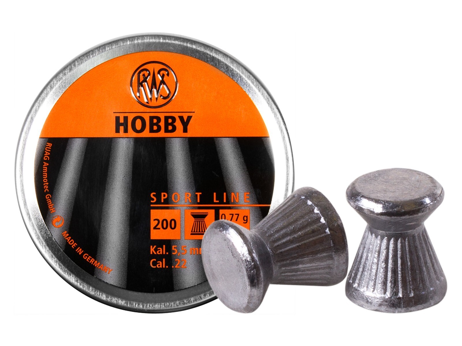 RWS Sport Line 200 Count HOBBY Wadcutter 5.5mm .22 Caliber Airgun ...