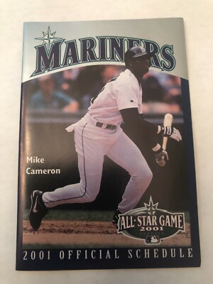 2001 Seattle Mariners Pocket Schedule Mike Cameron RARE | eBay