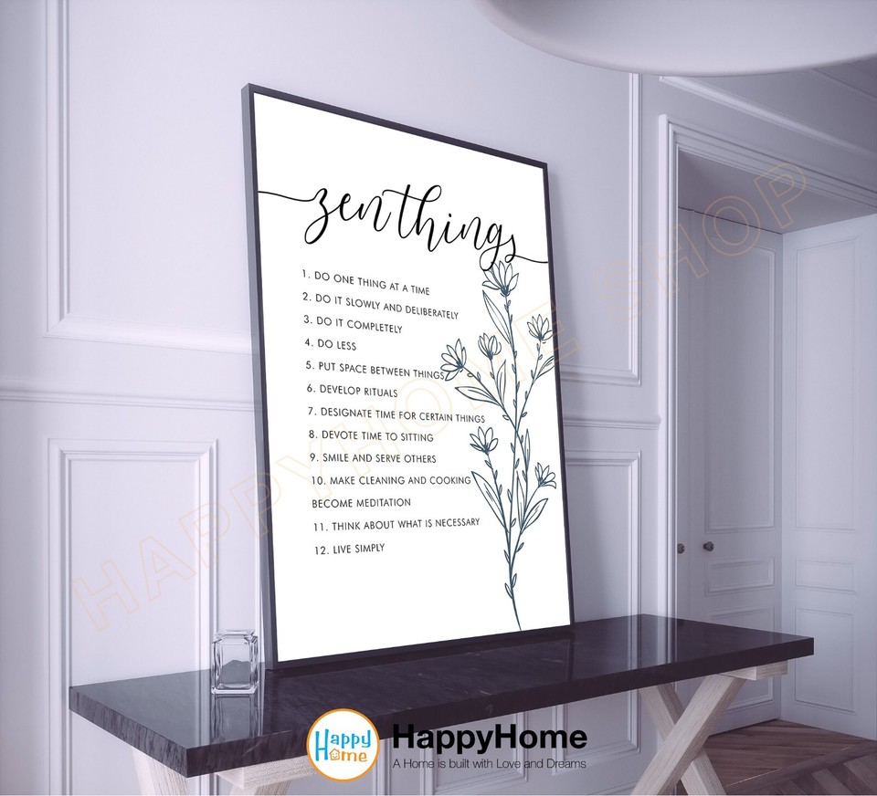 Zen Things Wall Art Motivational Quotes Meditation Print Art Wall Decor ...