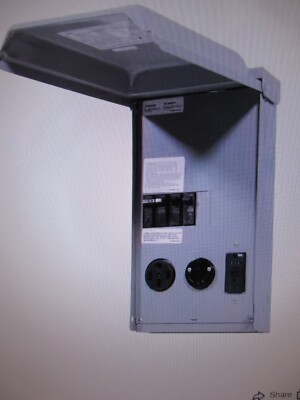 GE RV Panel with 50 Amp and 30 AMP RV Receptacles & 20 Amp GFCI ...