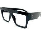 Oversized RETRO Style Lensless Eye Glasses Super Thick Black Frame Only ...