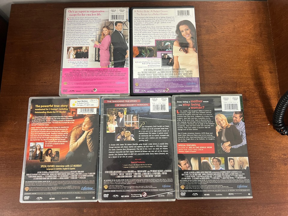 Set of 5 Lifetime Original Movie DVDs | eBay