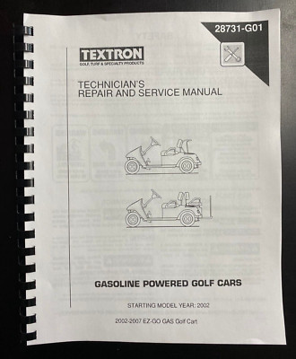 Gas Golf Cart Service Repair Workshop Manual Fits 2002-2007 EZ GAS ...