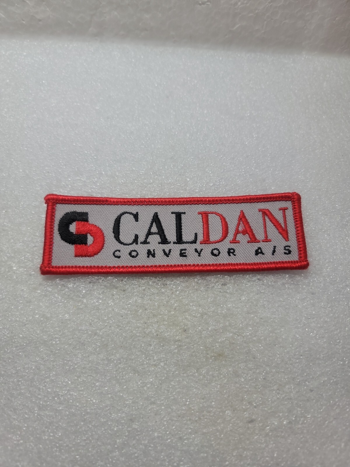 Caldan Conveyor A/S Embroidered Sew On Patch Galten Denmark Red Black ...