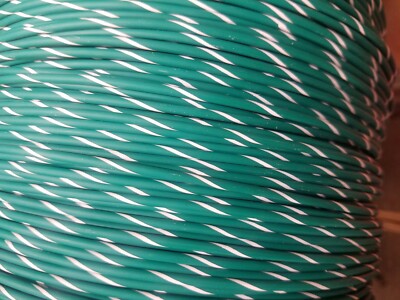 14 ga GAUGE GXL AUTOMOTIVE HIGH TEMP COPPER WIRE - 25 FT GREEN/WHITE ...